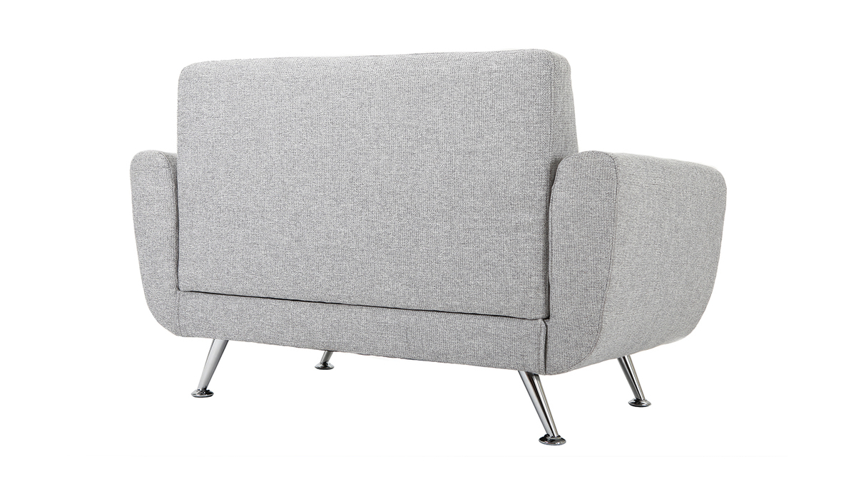 Divano design 2 posti grigio PURE - Miliboo