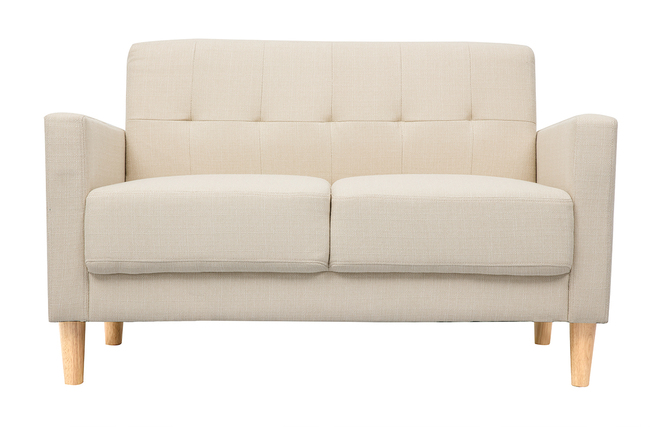 Divano di design 2 posti beige MOON - Miliboo