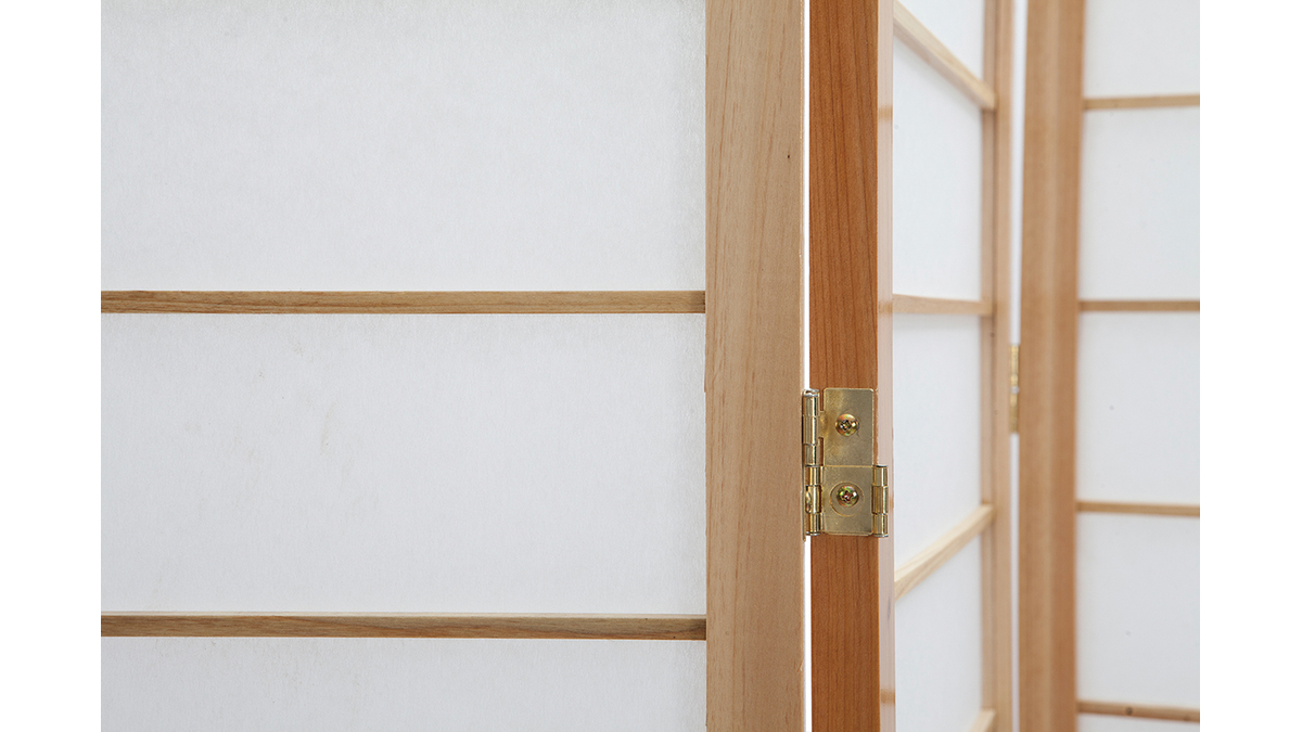 Paravento giapponese in legno naturale e carta di riso GIBON - Miliboo