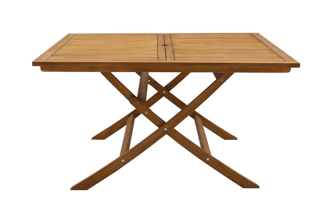 Tavolo da giardino pieghevole quadrato in legno massello L140 cm ...