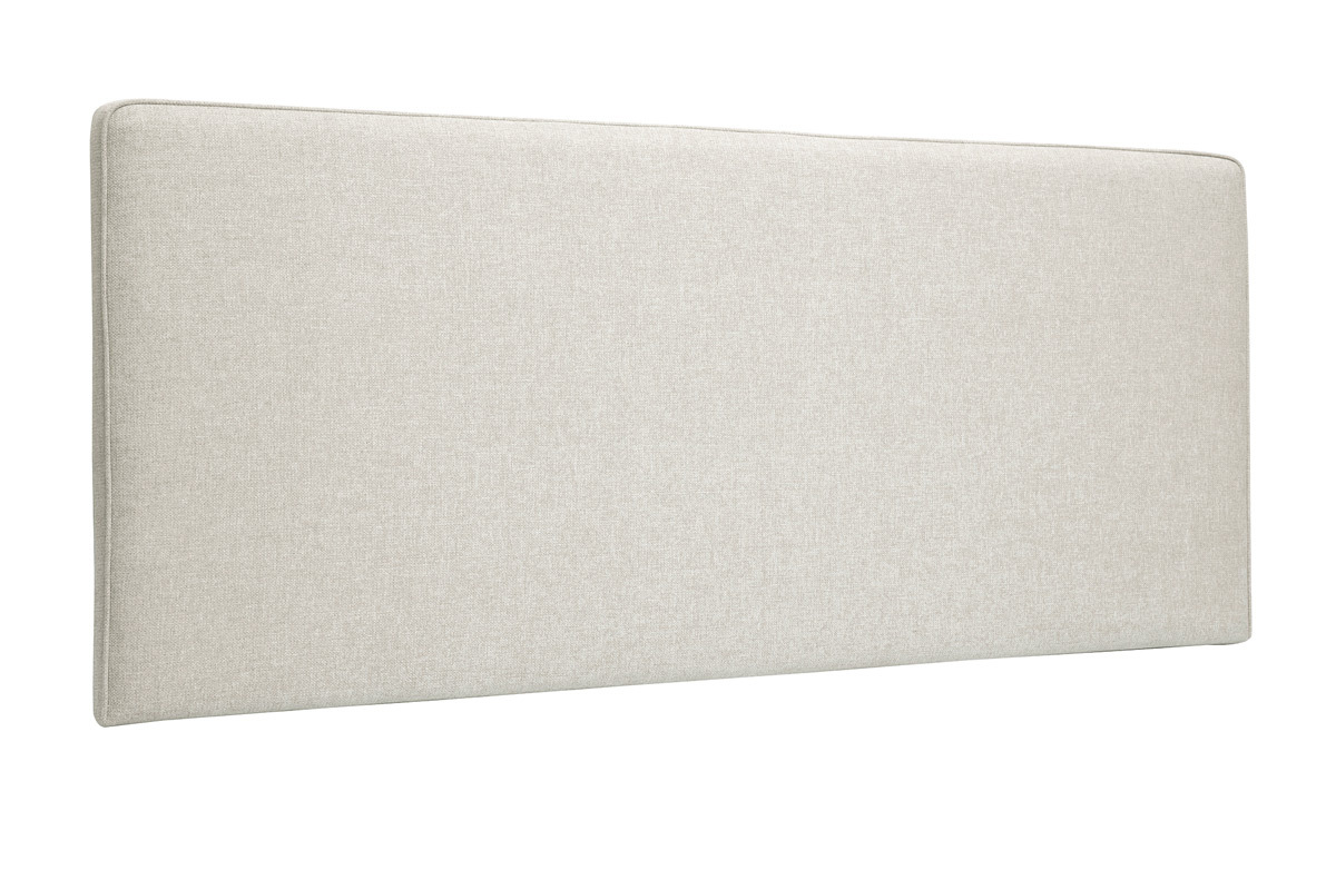 Testata letto a muro in tessuto beige L180 cm LILY - Miliboo